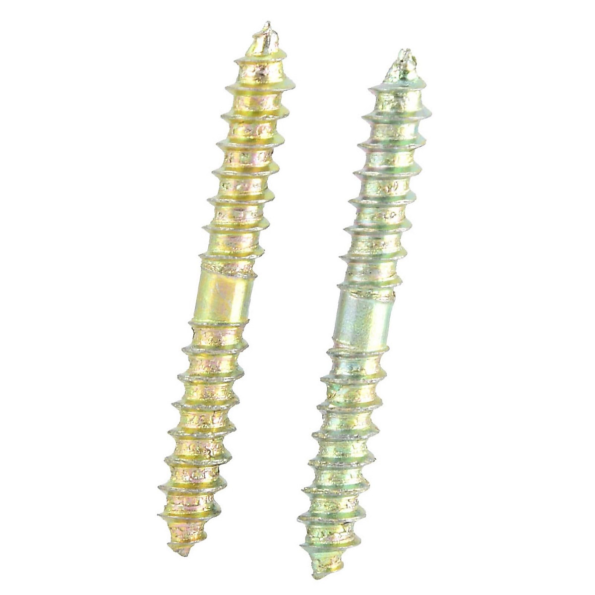 20pcs M5 40mm Dowel Screw Iron Double Ended Screw Zinc Plating Self-Tapping Thread Screw Wood to Wood Dowel Screw Connecting Wood