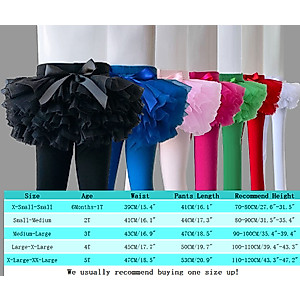 Baby Toddler Girls' Tutu Leggings Tulle Ruffle Skirted Pants Footless Tights 6 Months-5T Rose