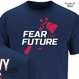 Fear The Future - Envy The Past T-Shirt for Atlanta Baseball Fans (SM-5XL) (Navy Short Sleeve, X-Large)