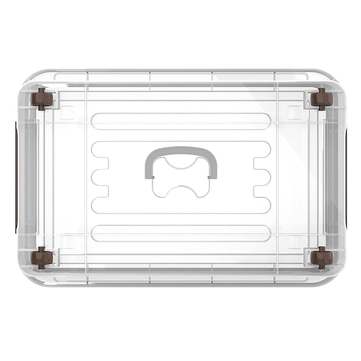 17 Quart Clear Storage Latch Box/Bin, 4-Pack Plastic Stackable Box Organization with Wheels Latching Handle and Lid