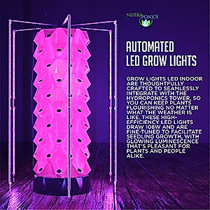 Nutraponics Hydroponics Indoor Garden Growing System - Automated Aeroponic Vertical Tower Garden + LED Grow Lights Planting Kit Farm Plants Fresh Herb Garden, Fruits & Vegetables Nursery - 80 Pots