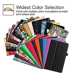 Fintie Folio Case for Amazon Fire HD 8 Tablet (7th/8th Generation, 2017/2018 Release) - Slim Fit Premium Vegan Leather Standing Protective Cover, Black