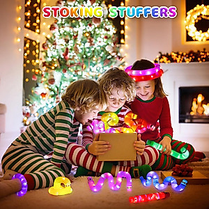 15 PCS Glow Sticks, Glow in The Dark Party Supplies, Christmas Decorations Light Up Party Favors, Glow Bracelets Necklaces, 3 Modes Neon Party Decorations, New Years Eve Birthday Wedding Camping Fun