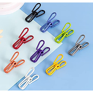 10 Pack Chip Clips Bag Clips, Multi Purpose Clips，Clothes Pins with Multiple Colors for Chip Bag Clips, Food Sealers, Clothes Hanging, Paper Clips in Home, Food Packages,Kitchen and Office