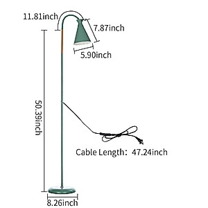 Gupuzm Gooseneck Floor Lamp Swing Arm Adjustable 360° Rotating Metal Bracket Lamp, Indoor Reading Lighting Dimming Floor Lamp Minimalist Style, Suitable for Living Room,Study, Bedroom, Office