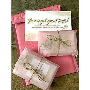 Soy Wax Melt- Peppermint with Rose Petals- Super Fragrant- One Bar Six Cubes- Free Surprise Wax Melt Sample with Order (Peppermint w/Rose Petals)