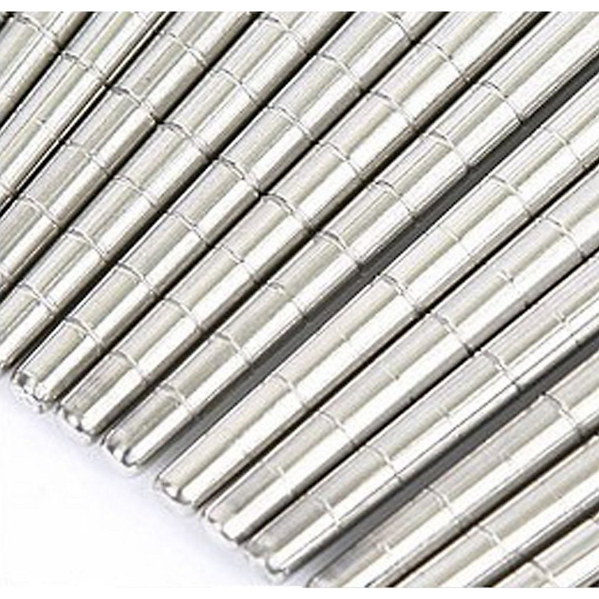 Olivia tree Chopsticks Non-Slip Grooves - Strong 10 Pairs Stainless Steel Vacuum Hollow Chopsticks