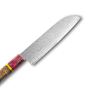 Damascus Chef Knife Unique Handle Professional 8 Inch Japanese Chefs Kitchen Knife Vg10 67 Layers Damascus Steel Knive with Sheath (gyuto knife)