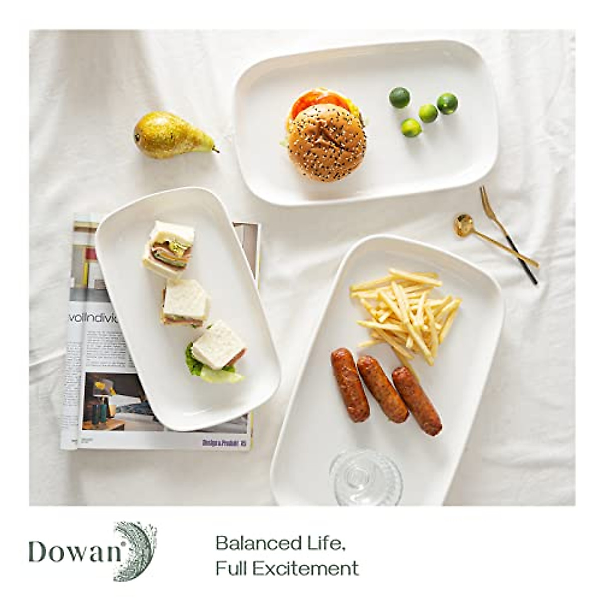 DOWAN Bundle - Ceramic Baking Dish and Serving Platter Set