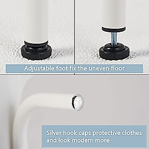 Oikos coat racks free standing, coat stand, coat rack stand, coat rack, hat tree, hall tree, hat stand, standing coat rack, rustic coat rack, entryway coat rack, cloth hanger rack stand (Cream White)