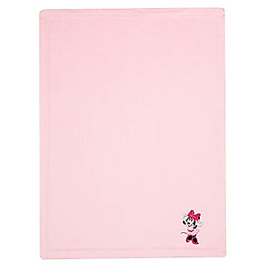 Lambs & Ivy Disney Baby Minnie Mouse Love Pink Soft Fleece Baby Blanket