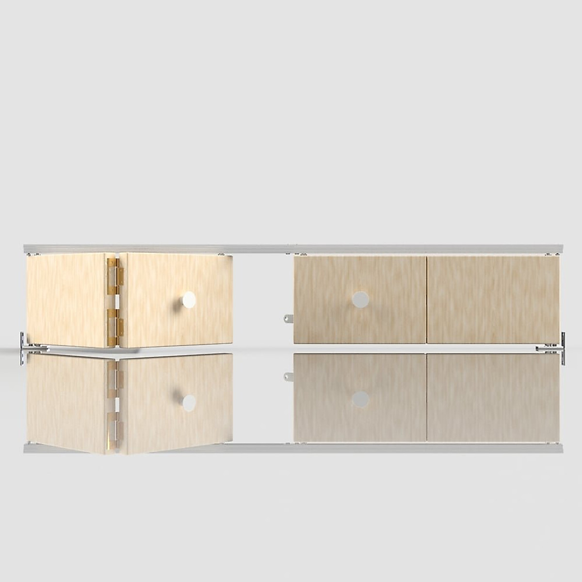 SLIK 08SL00601219 Folding Door Gear Track 1219MM, Aluminium