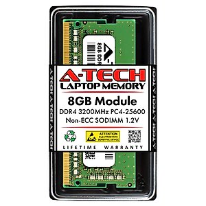 A-Tech 8GB RAM for MSI GF63 Thin 11SC Laptop | DDR4 3200MHz PC4-25600 SODIMM 1.2V 260-Pin Non-ECC SO-DIMM Memory Upgrade