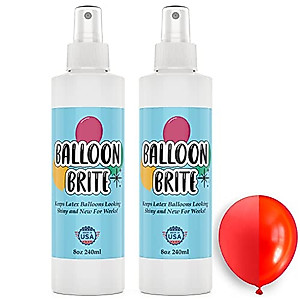 [2 Pack - 16 oz total] Balloon High Shine Spray for Latex Balloons - Balloon Spray Shine for an Elegant Hi Gloss Finish in Minutes - Specially Formulated Balloon Glow Spray Made in USA