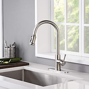 Amazing Force Touchless Kitchen Faucet with 3 Modes Pull Down Sprayer, Single Handle Automatic Motion Sensor Kitchen Sink Faucet with Fingerprints Resistant, Chrome 1.8 GPM