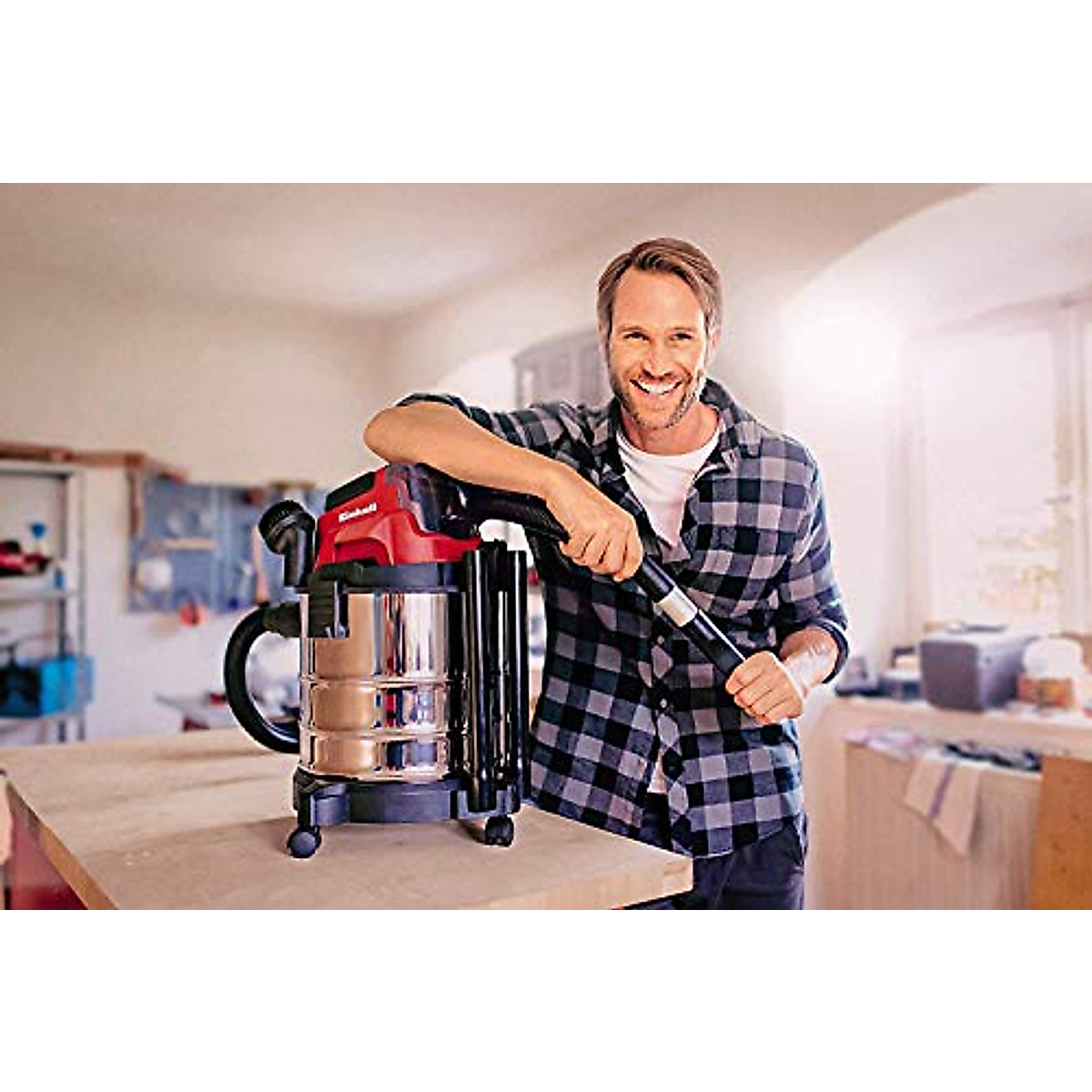 Einhell TC-VC 18/20 Li Stainless Steel Dry Tank, Tool Only (Battery + Charger Not Included)