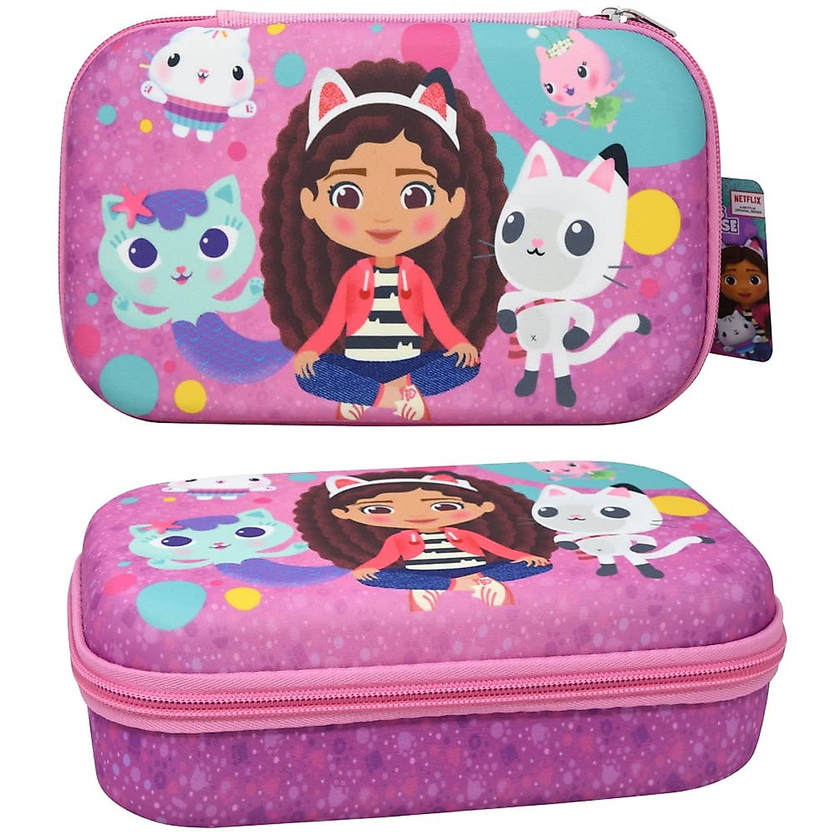 DreamWorks Gabby’s Dollhouse Stationary Pencil Case Set - Premium Material and Machine Washable - Adorable Hard-Shell Pencil Case - Lightweight and Durable- Pencil Case for Boys and Girls