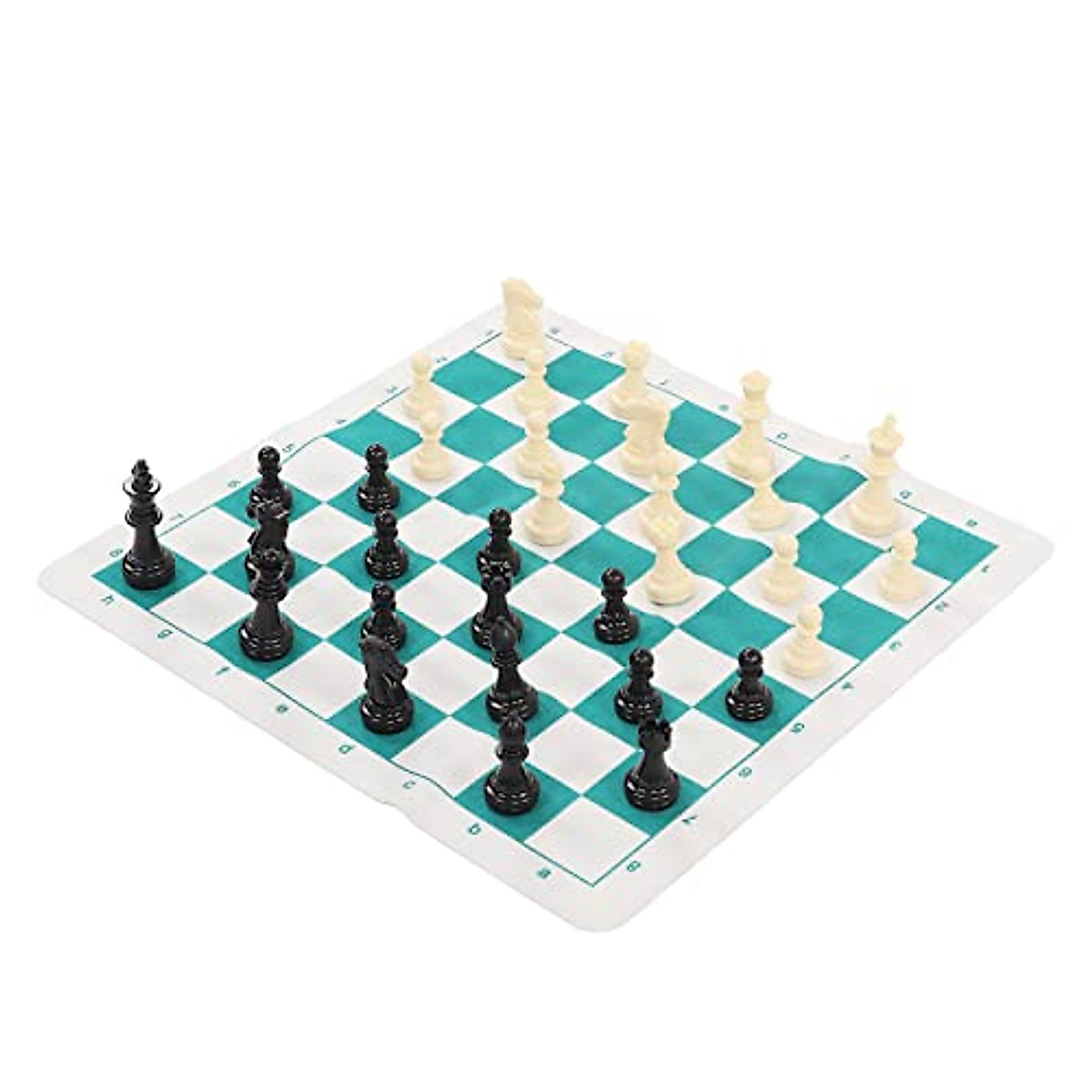 Travel Chess Set, Roll Up Chess Board Set Compact Foldable Light Increase Feelings for Picnic for Travel(Wang Gao 65MM)