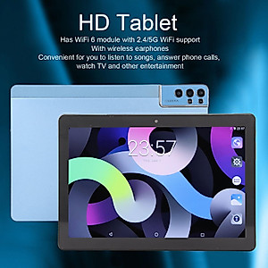 Gugxiom 10.1 Inch Tablet, IPS HD Display, 1920x1200 Resolution, 4GB RAM 64GB ROM, Octa Core CPU, with Bluetooth Headset, Dual Camera, for Work Study Home Office (US Plug)