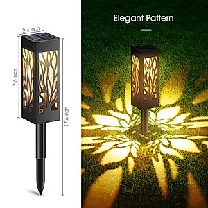 KOOPER Solar Pathway Lights Outdoor 8 Pack, Upgraded Solar Panel Waterproof Auto ON/Off Solar Garden Lights, LED Bright Landscape Outdoor Solar Lights Decorative for Garden, Yard, Patio, Walkway