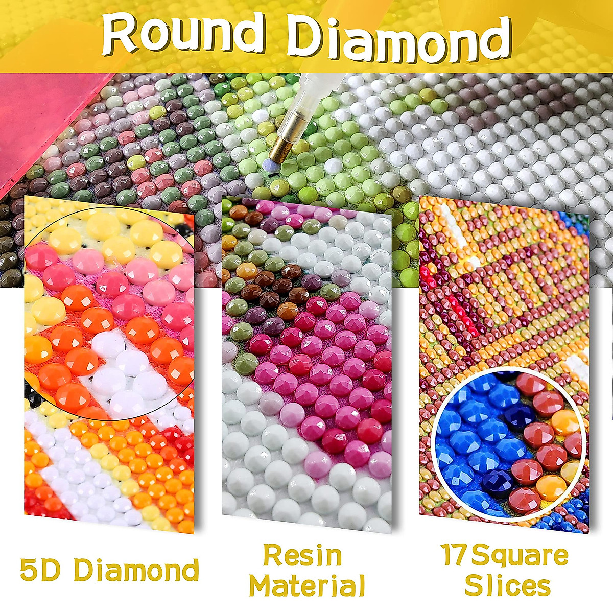 SKRYUIE 5D Landscape Diamond Painting Kits - DIY Diamond Art Kits for Adults Ocean Sailboat, Full Round Drill - Crystal Cross Stitch - Adults Craft for Wall & Office Decor - 12x16 inch