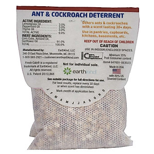 Fresh Cab Ants & Cockroaches Deterrent - Indoor Botanical Pest Control - Safe for Kids & Pets When Used as Directed - Made with Peppermint Essential Oil - 12-Pack (3)