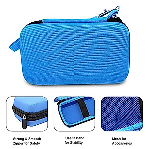 Travel Case for EASEGMER RS-8M RS-1 for HigoKids Q4 Kids Handheld Game Portable Video Game Player (Blue)