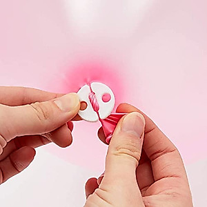 200 Pack White Plastic Balloon Clips for Sealing, Round Balloon Tie Tool (1 Inch)