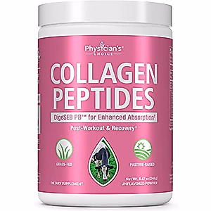 Collagen Peptides Powder - Hydrolyzed Protein(Type I & III) - Digestive Enzymes - Keto Collagen Powder for Women & Men - Hair, Skin, Joints & Workout Recovery Aid - Grass Fed, Non-GMO, Gluten-Free