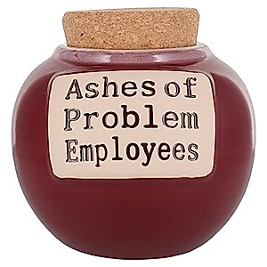 Cottage Creek Ashes of Problem Employees Piggy Bank, Ceramic Candy Jar, Fun Gifts