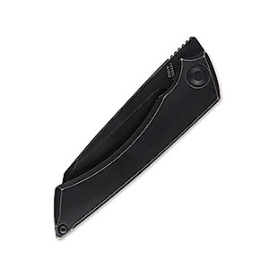 Kizer Black Stonewashed S35VN Blade Pocket Knife, Titanium Handle Folding Knife,M_STEALTH Ki3564A1
