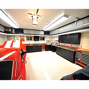 FaithSail 4FT LED Wraparound Light 60W LED Office Lights, 7200lm, 4000K Neutral White, 4 Foot Flush Mount LED Wrap Shop Puff Ceiling Lighting Fixture for Garage Workshop, Fluorescent Light Replacement