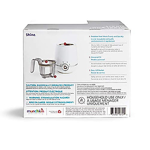 Munchkin® Shine™ Stainless Steel Baby Bottle Warmer, White/Silver