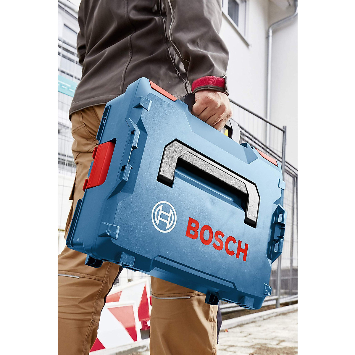 BOSCH L-BOXX-1 4.5 In. x 14 In. x 17.5 In. Stackable Tool Storage Case , Blue