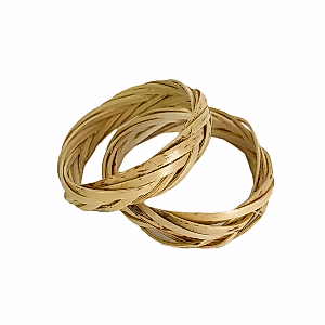 The Curated Pantry Mezcal Jicaras (Small, Shot Glass Size)- Holds 2-3 Ounces -Hand-carved from Mexico with Natural Fiber Base (Black, 4)