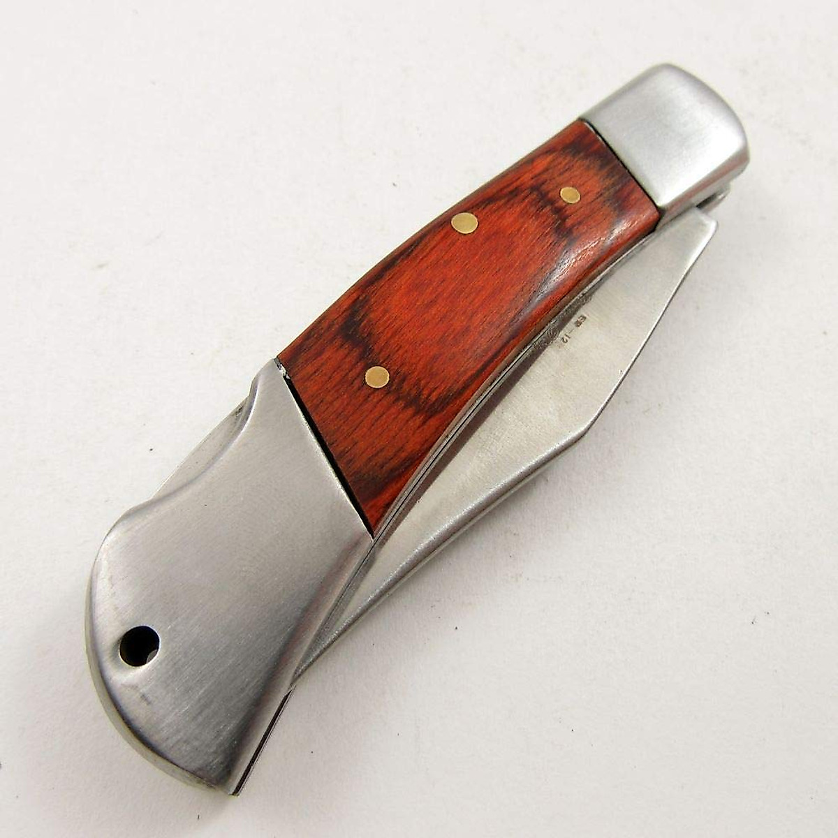 Wood Handle Basic Lockback Folding Knife Knife