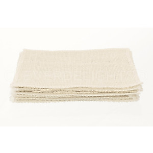 CleverDelights 6 Inch Ivory Burlap Squares - 12 Pack - Jute Burlap Fabric - Finished Edges - 6" x 6"