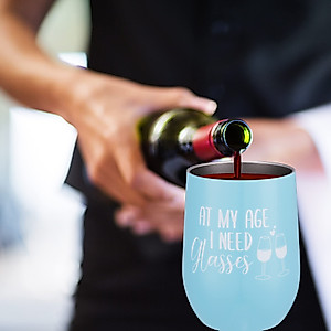 AYANA DREAMS Funny Wine Coffee Tumbler - Fun Birthday Christmas Gifts For Women Mom Aunt Female Best Friend Sister Her Wife Daughter Co-worker Stainless Steel (Mint/Teal)12 Oz.