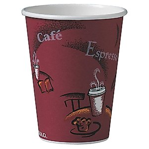 Solo 412SIN-0041 12 oz Bistro SSP Paper Hot Cup (Case of 1000)
