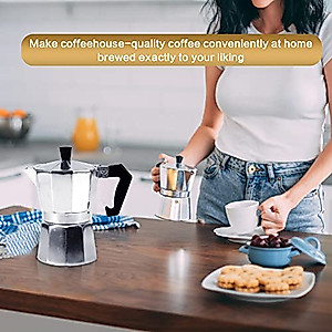 Iconic Stovetop Espresso Maker,Espresso and Coffee Maker, Makes Real Italian Coffee,Moka Pot for Classic Italian and Cuban Café Brewing,Moka Pot 2 Cup,Silver