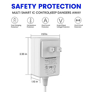 15W Power Cord for Amazon Echo Dot (3rd Gen) Echo Dot with Clock Echo Show 5 Echo Spot Charger AC DC Adapter Supply