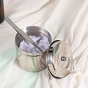 iplusmile 2set Medical Tray Stainless Steel Instrument Tray Sterilizer Surgical Tray with Jar and Tweezer Tattoo Sterilizer Tool