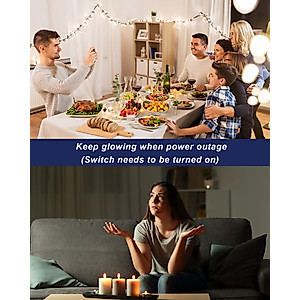 Mudder 12 Pcs 15W Rechargeable Emergency LED Bulb Battery Backup Emergency Light 1200mAh Battery Operated Light Bulb for Power Outage Home Outdoor Activity Camping Hurricane, 7000K Daylight, E27 Base