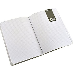 Zequenz Classic 360 Signature Series, Size: A6 Small, Color: Black, Paper: Grid, Soft Cover Notebook, Soft Bound Journal, 4" x 5.5", 200 sheets / 400 pages, Squared, Grid pattern, Graph premium paper