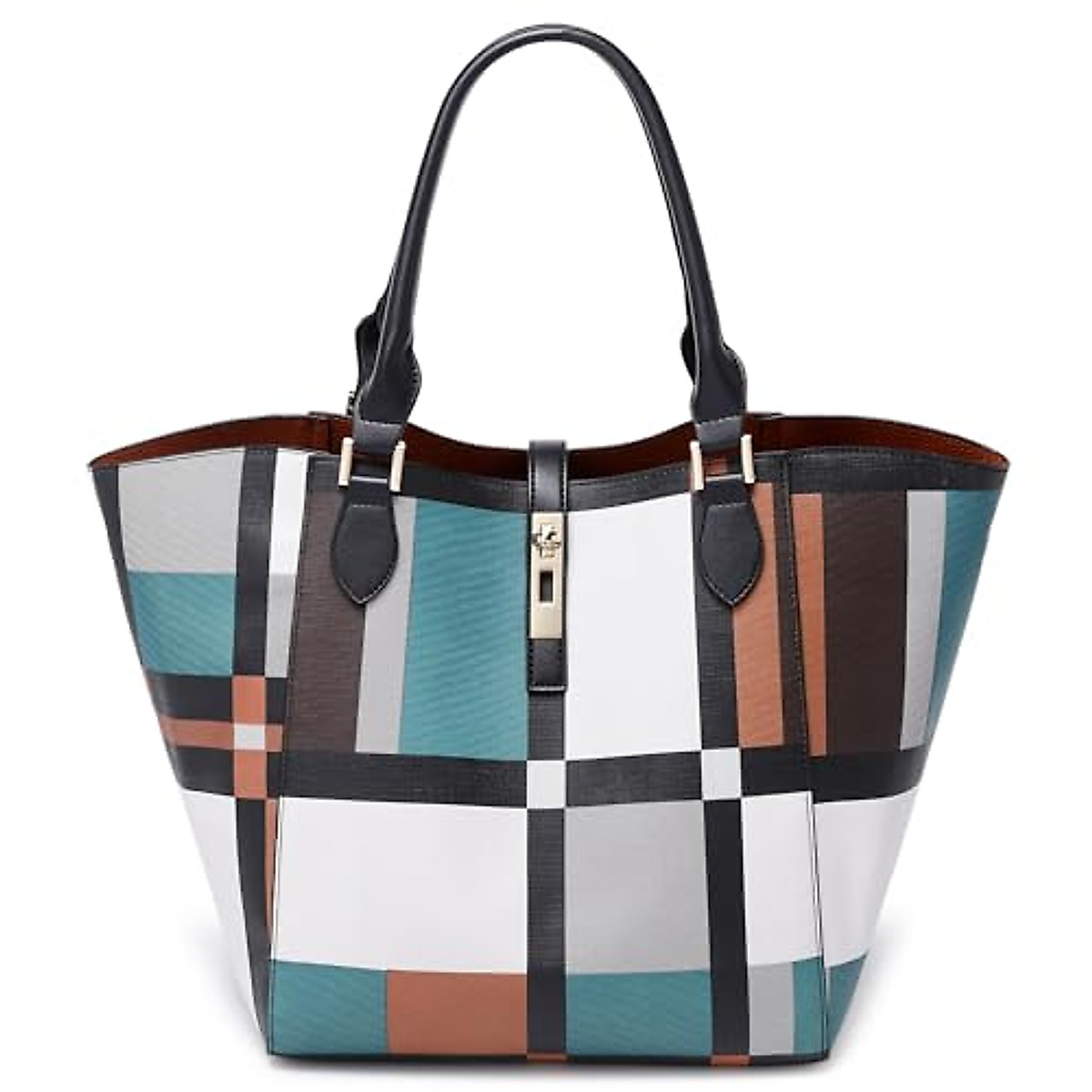 sqlp Large Work Tote Bag for Women Designer Purses and Handbags Big Bucket bags Ladies Travel Crossbody Purse blue check