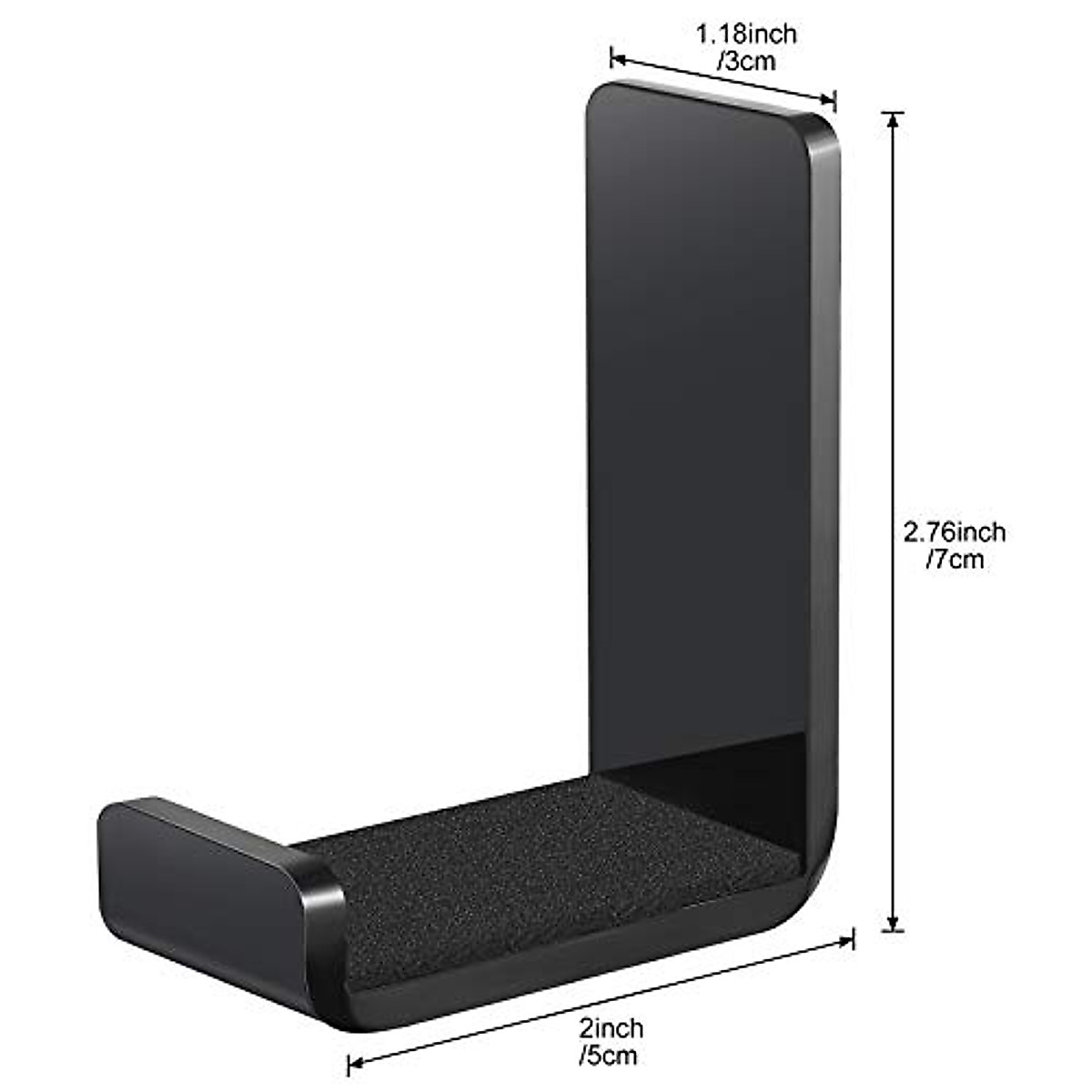 8 Pcs Headphone Hanger Wall Headphone Hook Holder with Adhesive Glues Headset Wall Mount Headphone Stand for General Purpose Game Headphones