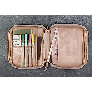 DiverseBee Bible Cover with Handles, Zippered Bible Carrying Case for Women and Girls, Bible Tote Bag for Kids, Bible Book Cover, Bible Accessories, Christian Gifts 7.5 x 10 x 2.5in (Vanilla)