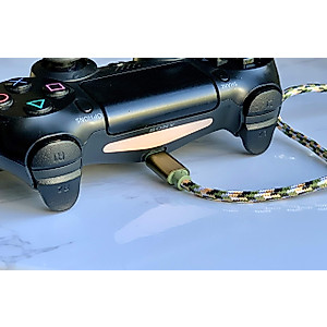 AGOZ Braided Camouflage Tactical Micro USB Fast Charging Charger Data Cable for Sony PlayStation 4 Slim PS4 Dualshock 4 Controller and Xbox One Controller (10ft)