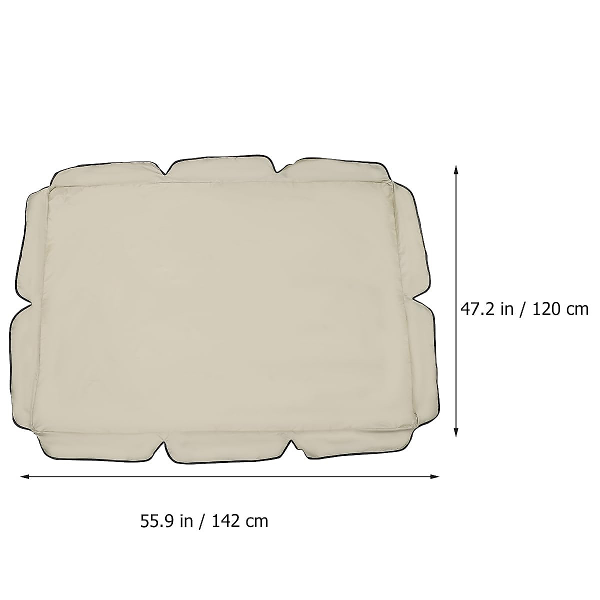 Yardwe Patio Swing Cover, Outdoor Swing Replacement Canopy Cover Garden Chair Shade Protector Swing Canopy Replacement (55.9"x47.2")