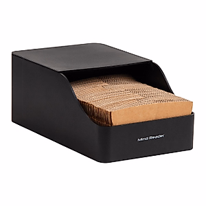 Mind Reader Coffee Sleeve Storage Dispenser Organizer, Black 6 X 9.57 X 3.78